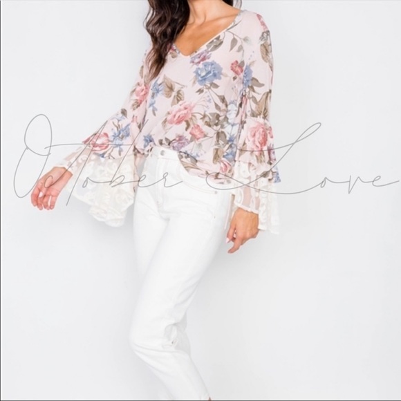 Hummingbird | Tops | Nwt Hummingbird Brand Soft Floral Lace Top | Poshmark